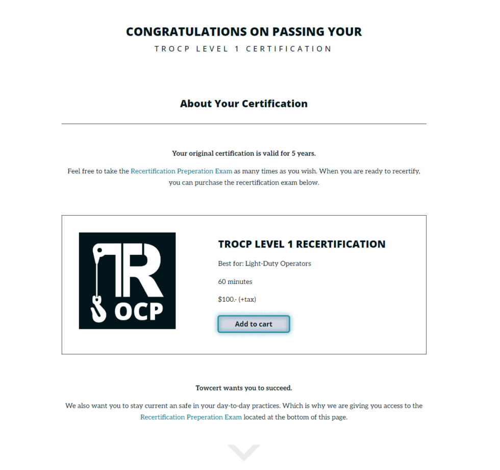 Recertification - Towcert.com